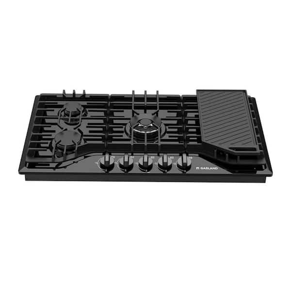 GASLAND 30 in. Recessed Gas Cooktop in Stainless Steel with Griddle and ...