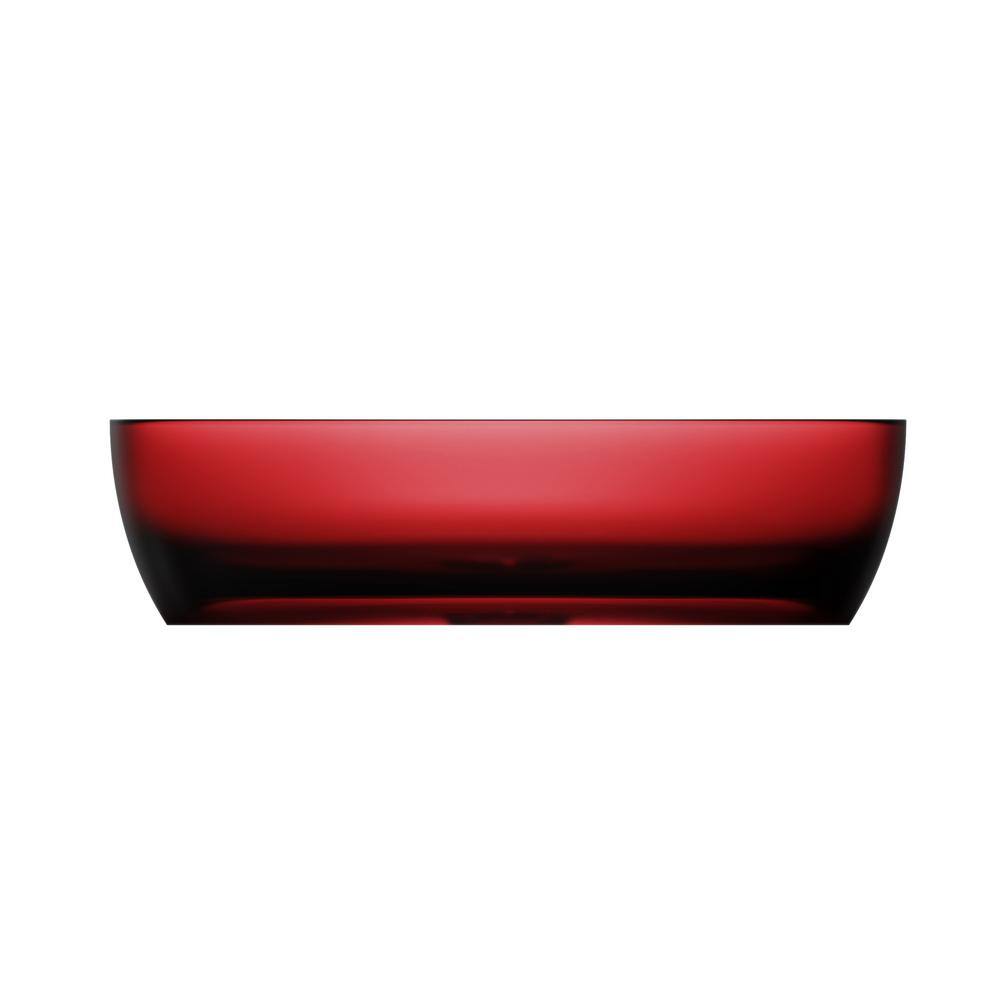 Staykiwi Fashion Bathroom Crystal Glass Rectangle Vessel Sink Basin in ...
