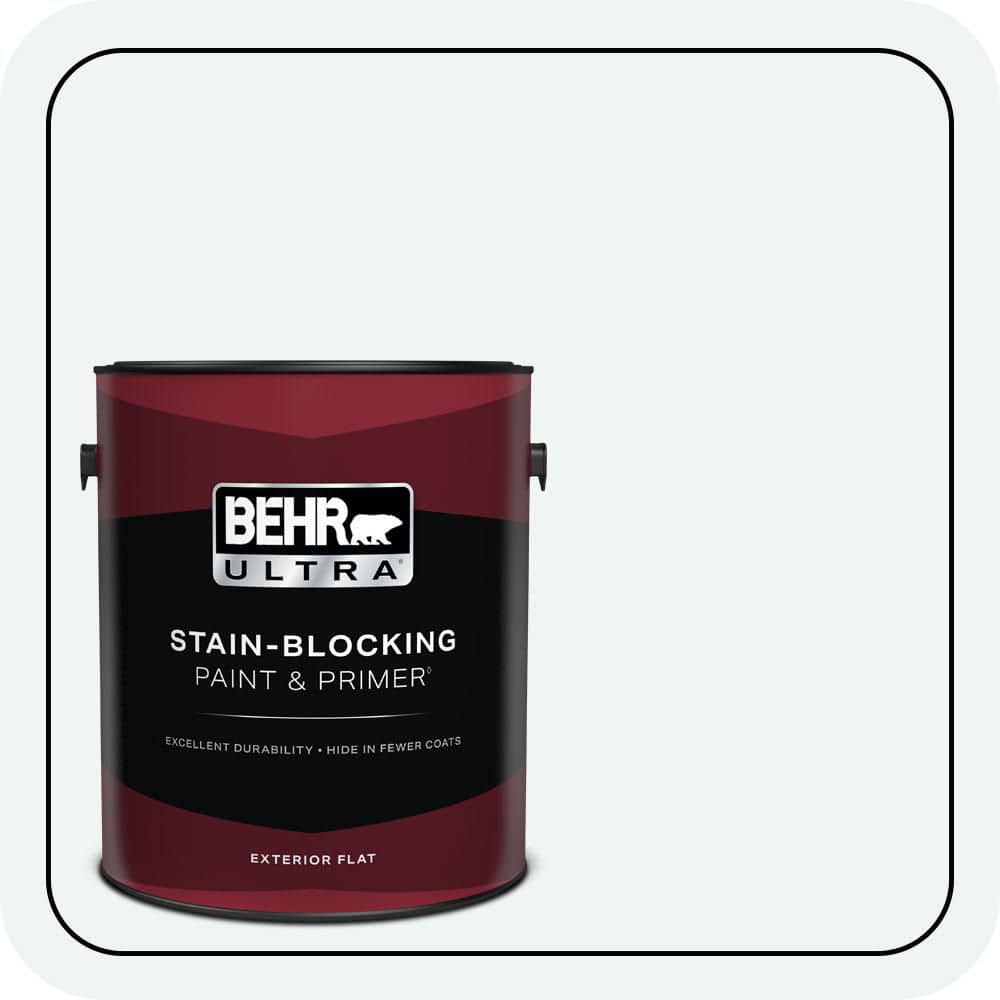BEHR ULTRA 1 gal. #BL-W09 Bakery Box Flat Exterior Paint & Primer ...