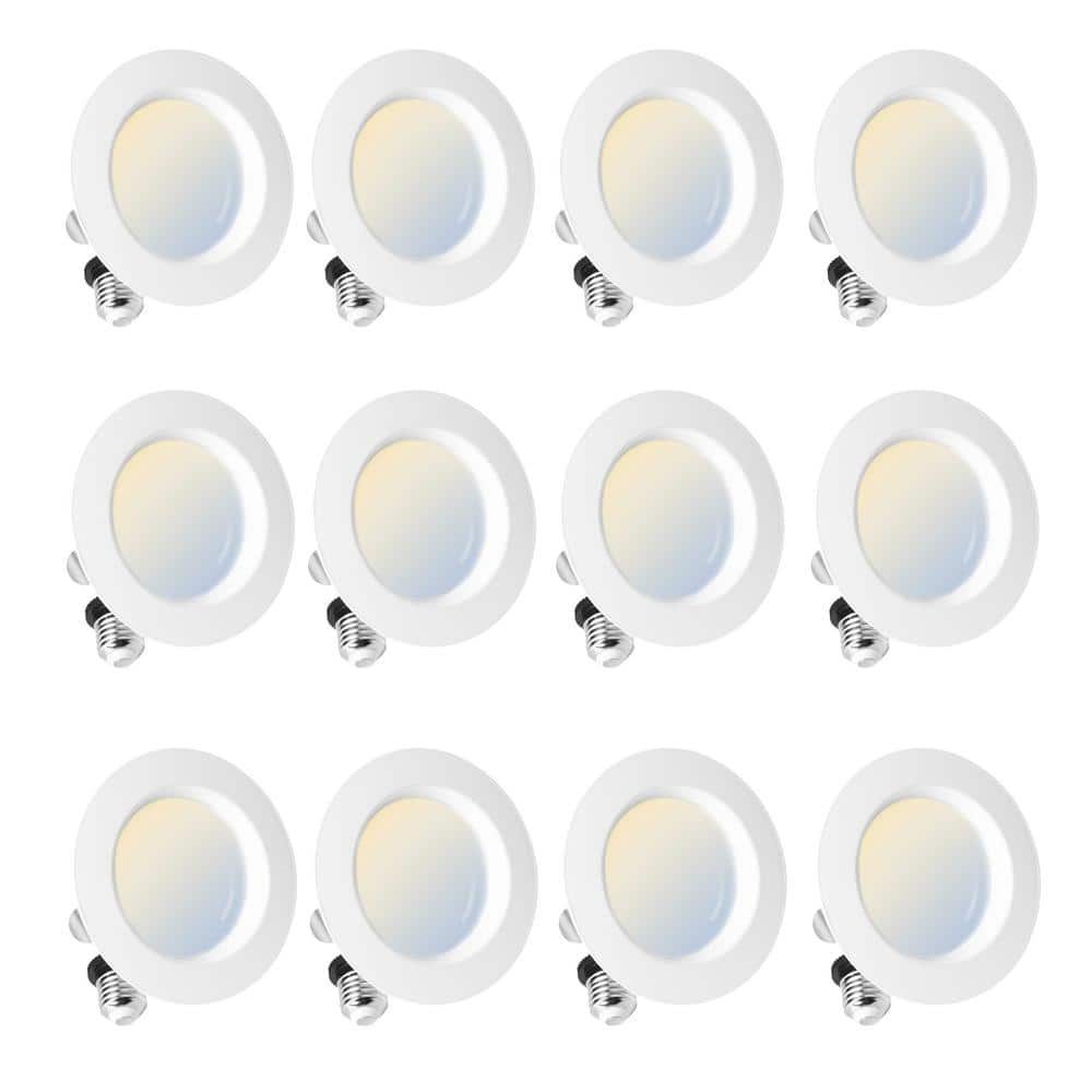 InfiBrite 4 in. 3CCT Selectable 9-Watt 750 Lumens Recessed Retrofit LED ...
