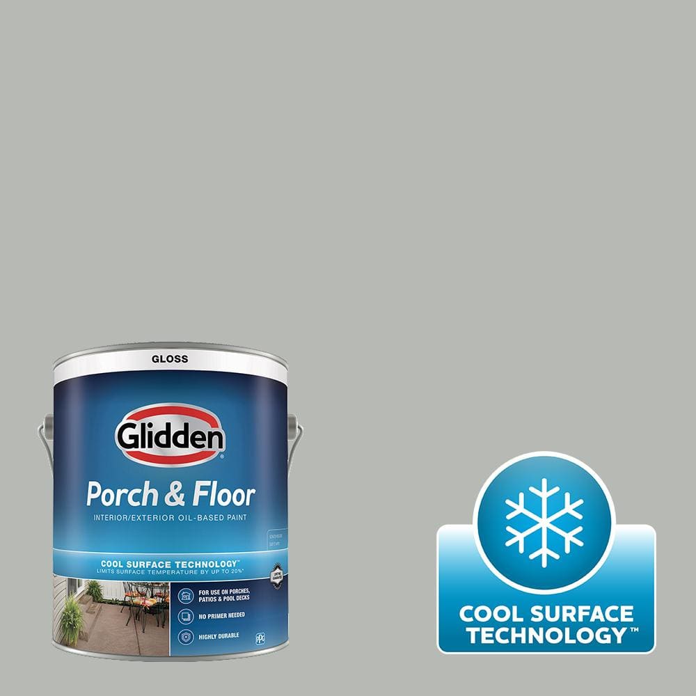 Glidden Porch and Floor 1 gal. Gray Stone Gloss Interior/Exterior ...