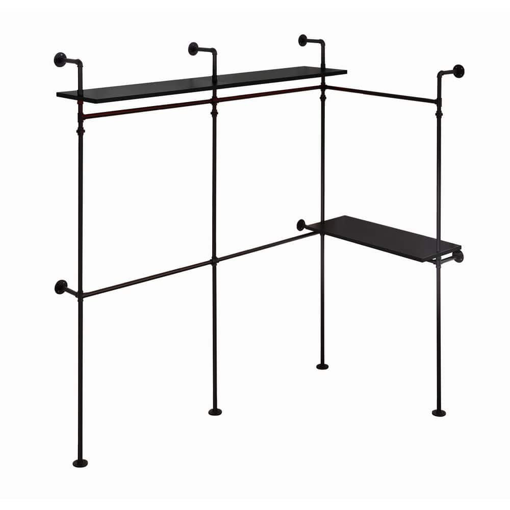 BEARSOLIM 13/16 in. x 9.86 ft. Industrial Iron Pipe Reversible Closet ...