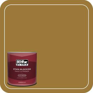 BEHR ULTRA 1 qt. #M300-7A Retro Gold Satin Enamel Exterior Paint and ...