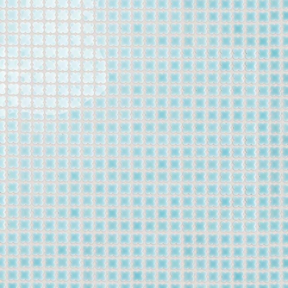 Merola Tile Fioretti Glossy Powder Blue 12 in. x 12 in. Porcelain Floor ...