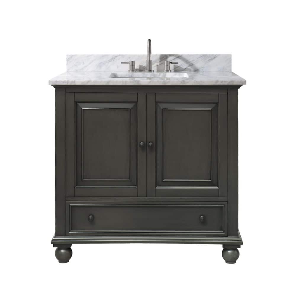 Avanity Thompson 37 in. Single Sink Charcoal Glaze Bath Vanity with ...