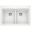 Blanco DIAMOND Dual Mount Granite Composite 33 in. 1-Hole 50/50 Double ...