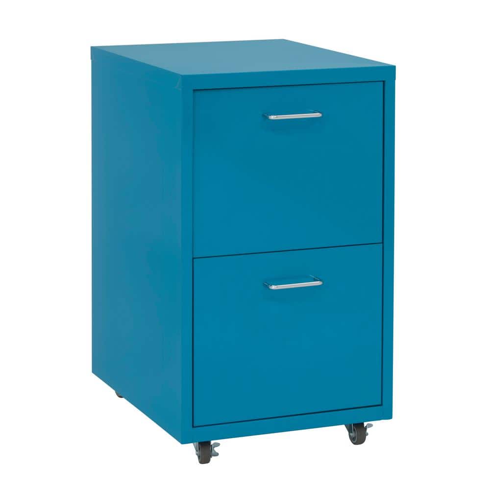 Calico Designs Eastbourne Teal Decorative Vertical File Cabinet with ...