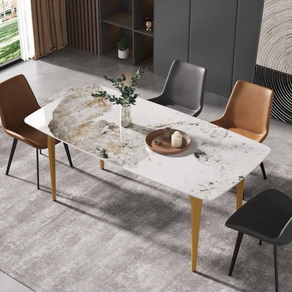 Reviews for Magic Home 70.87 in. Rectangle Round Edge Sintered Stone ...