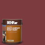 BEHR 1 gal. #PFC-02 Brick Red Flat Multi-Surface Exterior Roof Paint ...