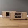 Nathan James Mina 47 in. Modern Oak and Black Entertainment Console ...