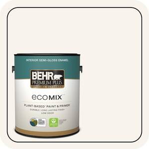 BEHR PREMIUM PLUS 1 qt. #PR-W13 Crystal Cut Flat EcoMix Plant-Based ...