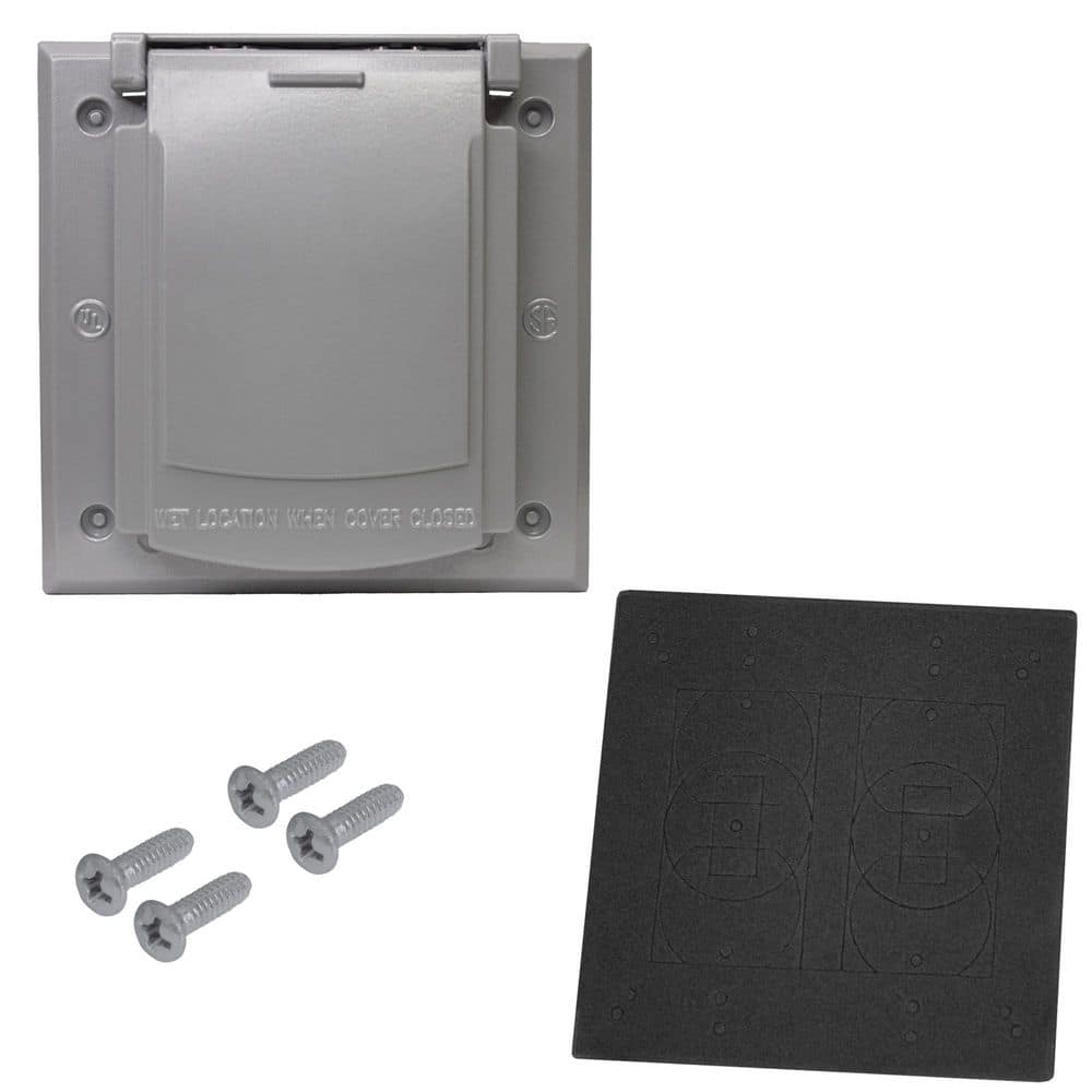 Commercial Electric 2-Gang Metal Weatherproof 20/50 Amp Electrical ...