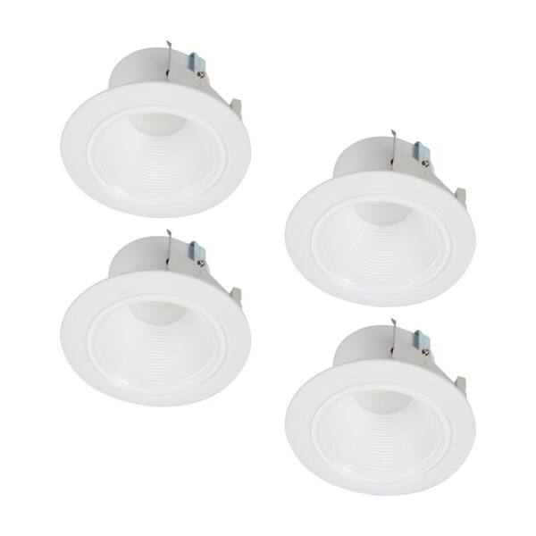 HALO 4 in. White Integrated LED Recessed Ceiling Light Retrofit Trim at ...