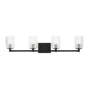 Generation Lighting Lando 14.25 in. W 2-Light Midnight Black Bathroom ...