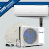 AUX 24,000 BTU Ductless Mini Split Air Conditioner with Heat Pump, 17 ...