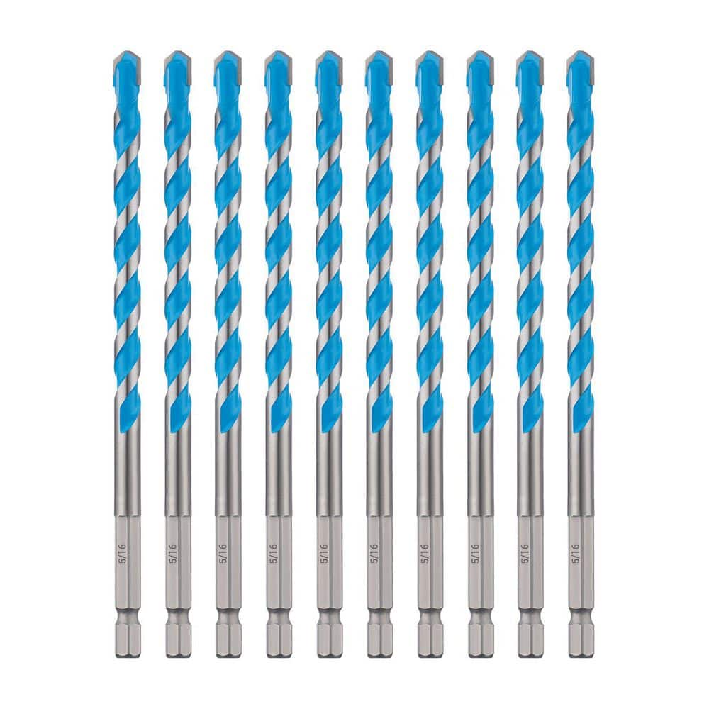 NVNOO 5/16 in. Concrete Drill Bit Set and Masonry Drill Bit Set for ...