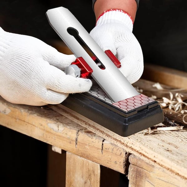 Saker Honing Guide Tool Upgraded Sharpening Holder for Short Woodworking Chisels and Planes Width 0.2 2.55 inches Red