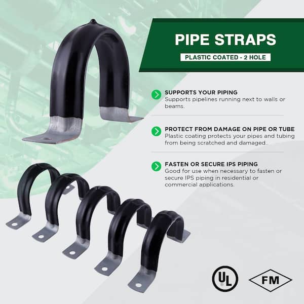 Pipe Clamp 50-Piece PVC Pipe Straps - 20mm Conduit Clamps For Cable ...