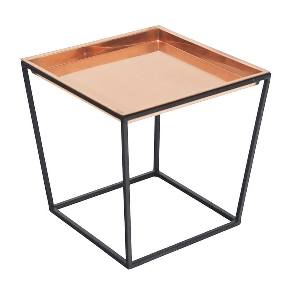 ACHLA DESIGNS Small Indoor Outdoor Arne Plant Stand with Copper Tray ...
