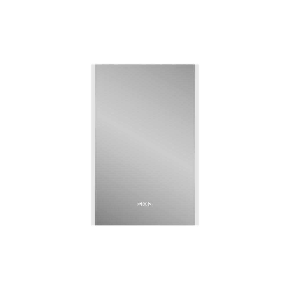 ANGELES HOME 20 in. W x 30 in. H Rectangular Wall Top LED Medicine ...