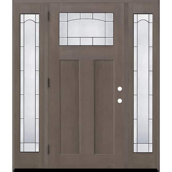 Steves & Sons Regency 68 in. x 80 in. 1/4 TopL Empire Glass RHOS Ashwd ...