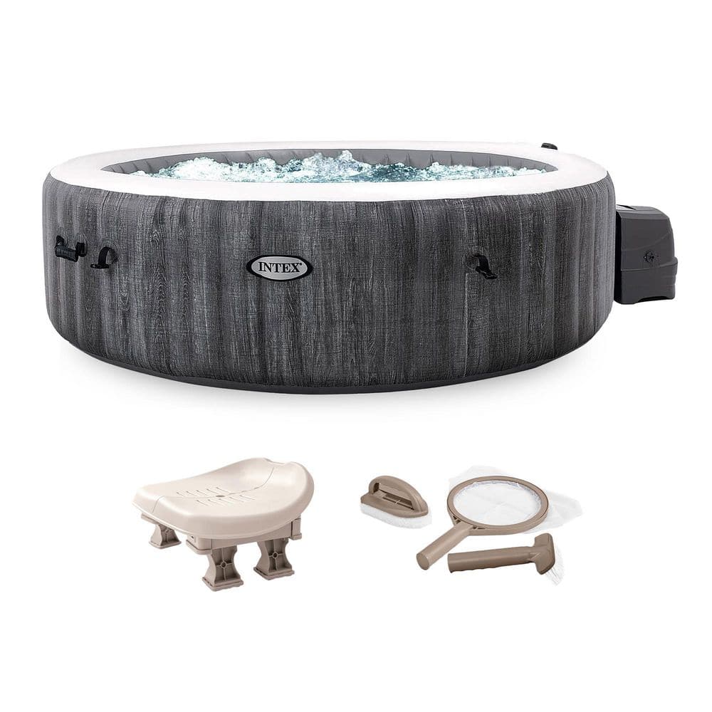 Intex PureSpa Plus 6-Person Inflatable Hot Tub, Maintenance Accessories ...