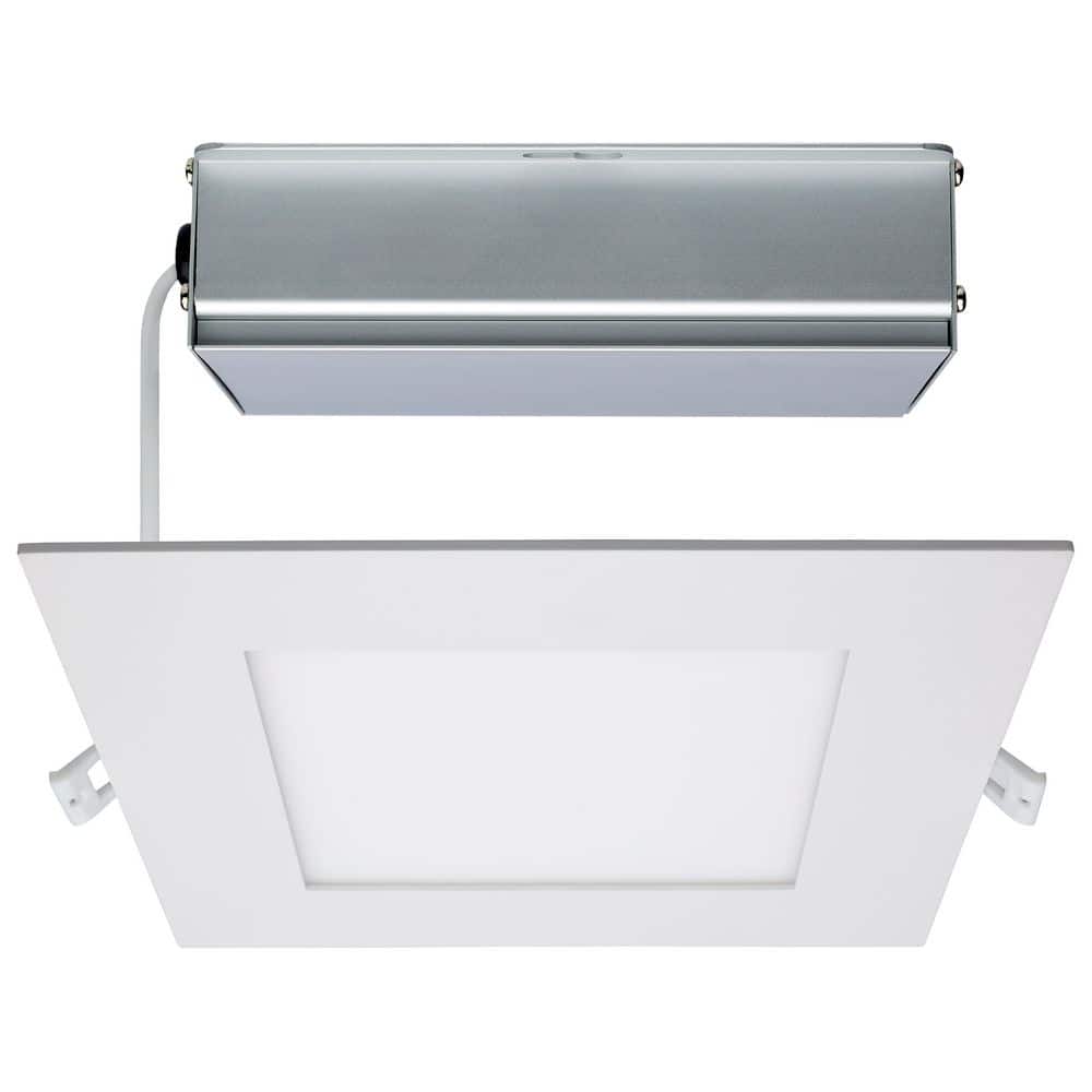 SATCO 8 in. 24 Watt Square CCT Selectable Canless Direct Wire Edge lit ...