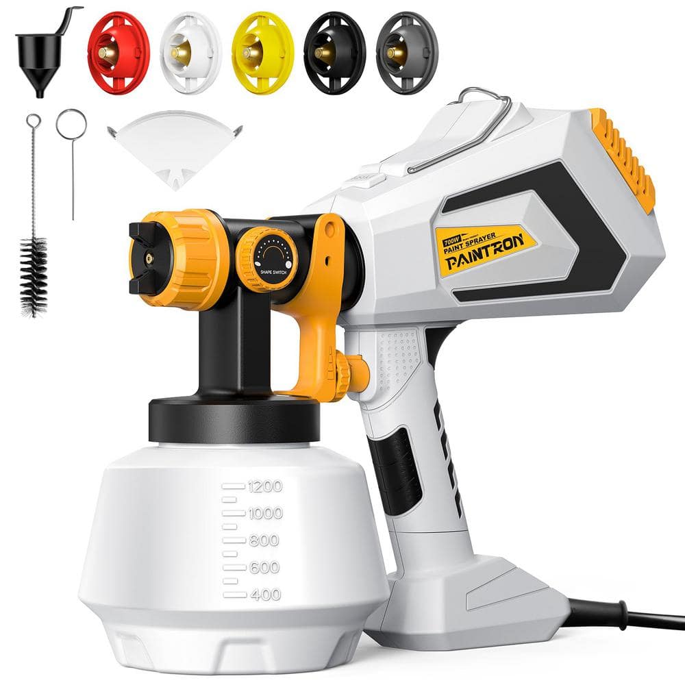 WRIGHTMASTER 700-Watt HVLP Electric Handheld HVLP Paint Sprayer with 5 ...
