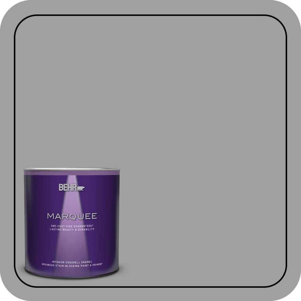 BEHR MARQUEE 1 qt. #PPU26-06 Elemental Gray Eggshell Enamel Interior ...