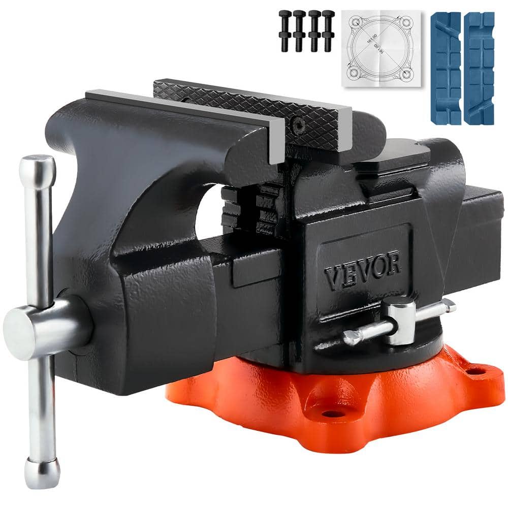 VEVOR Bench Vise 5 in. Jaw Width 5 in. Max Jaw Opening Multipurpose ...