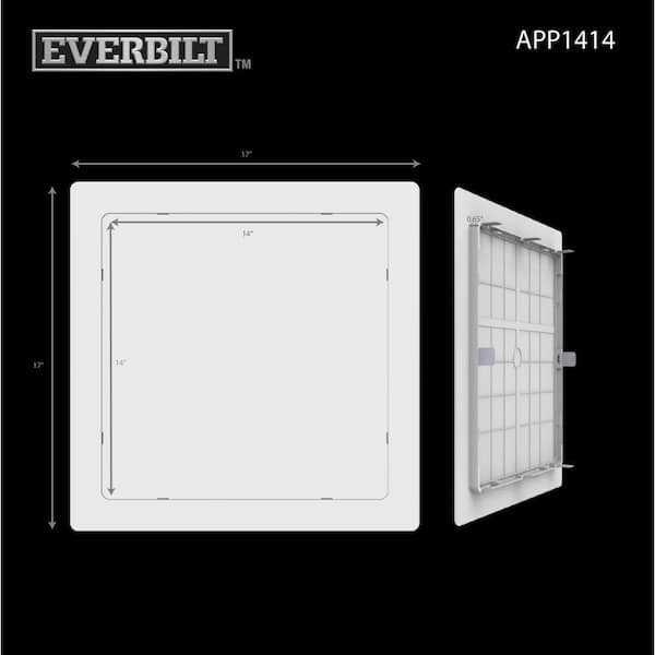 Everbilt 14 in. x 14 in. Easy Install Flush Mount Wall/Ceiling Plastic ...