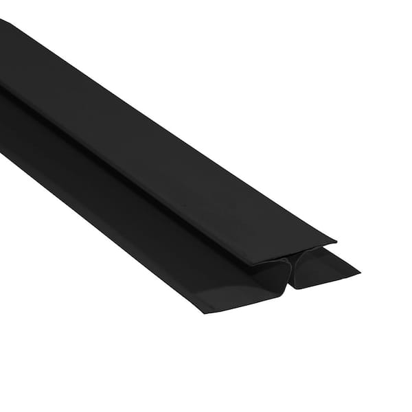Gibraltar Building Products 1-1/2 in. x 10 ft. Black Aluminum Double ...