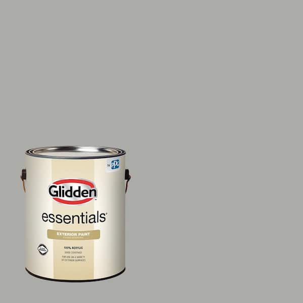Glidden Essentials 1 gal. PPG0997-4 Precipitation Satin Exterior Paint ...