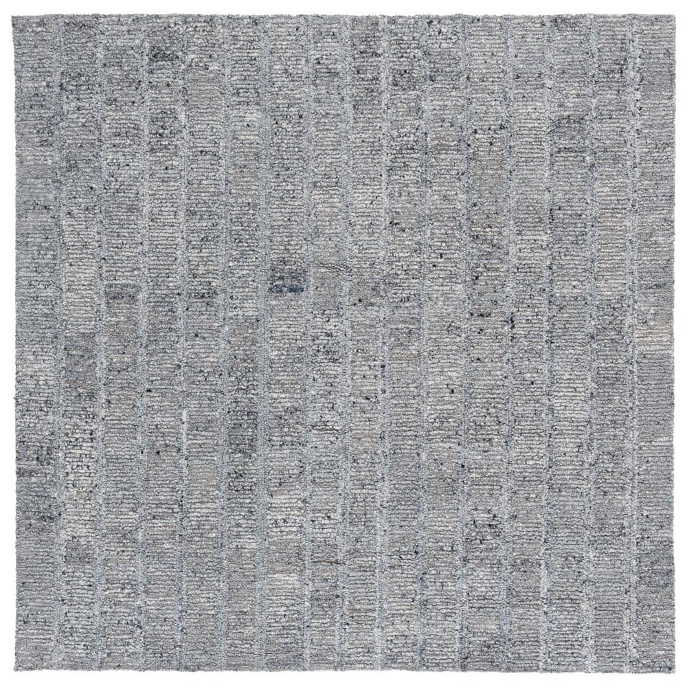 SAFAVIEH Harvest 6 ft. x 6 ft. Gray Isometric Tile Square Area Rug ...