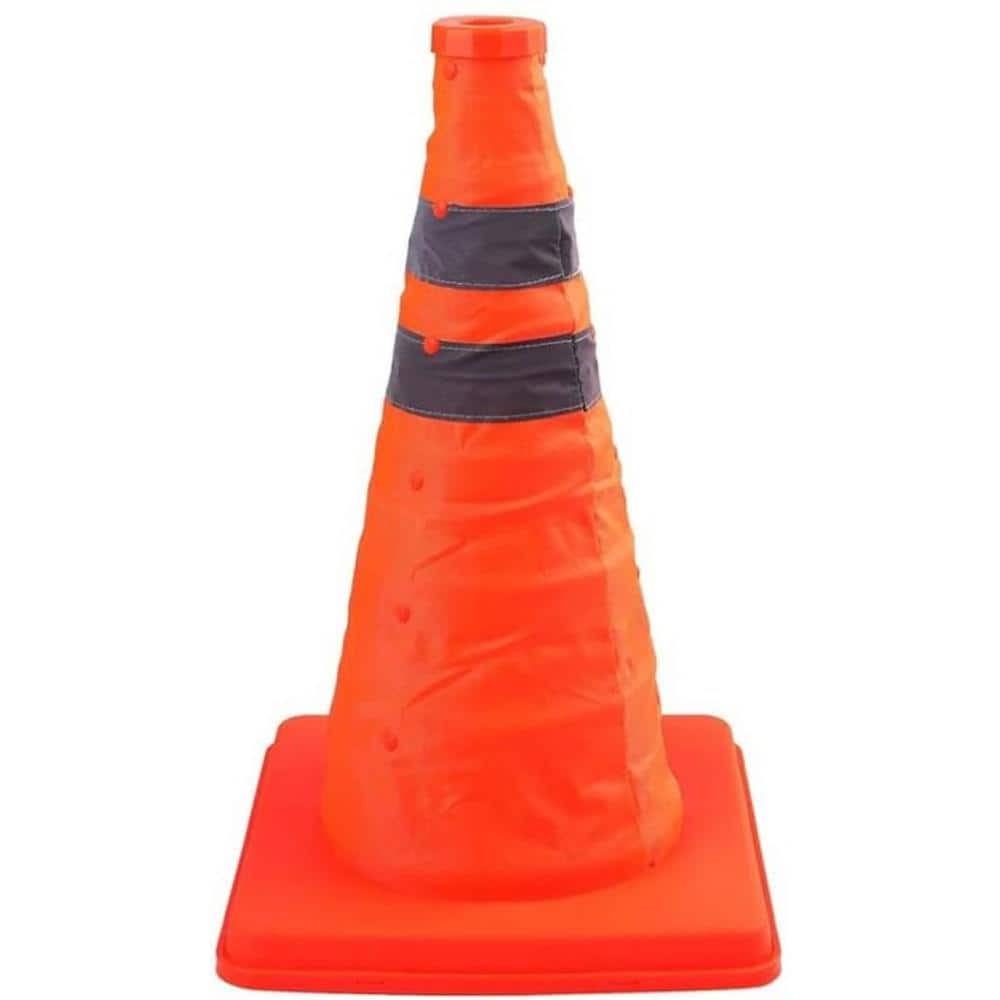 PIP 15 in. Orange Reflective Multi-Purpose Collapsible Safety Cone ...