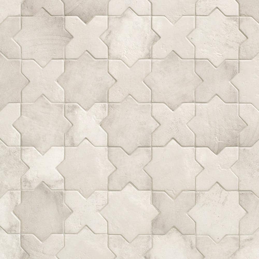 Ivy Hill Tile Tripoli Star-Crossed White 6.1 in. x 11.9 in. Matte ...