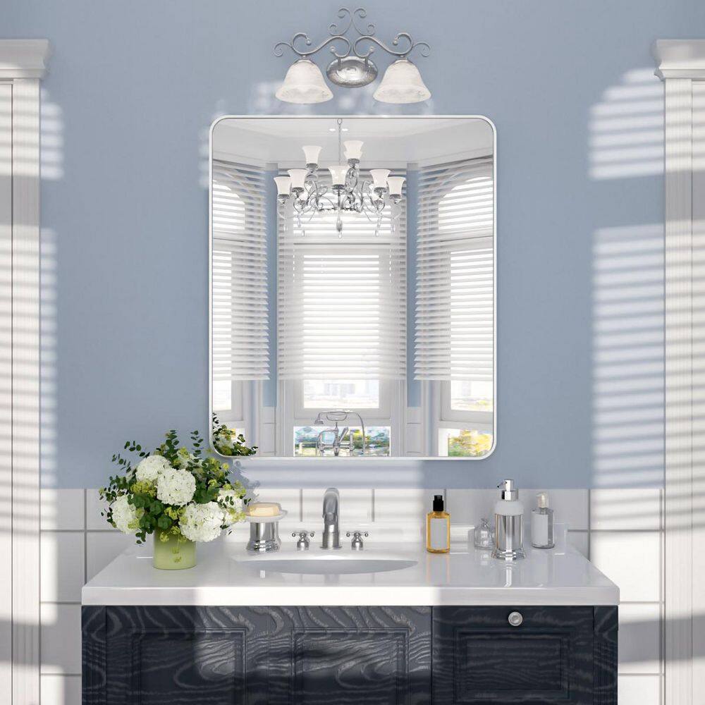 Nivorix Suro 30 in. W x 36 in. H Tempered Glass Gun Grey Rectangular ...