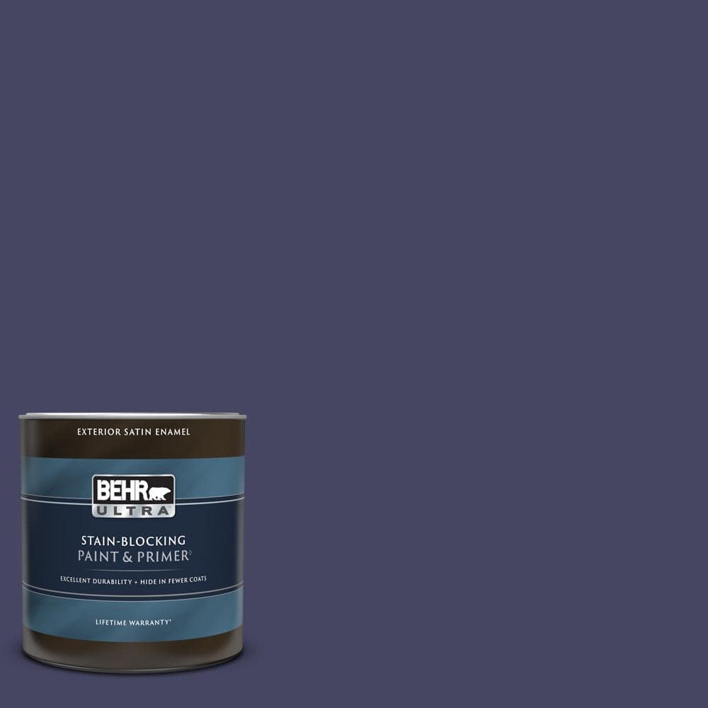 BEHR ULTRA 1 qt. #S-H-630 Lunar Eclipse Satin Enamel Exterior Paint ...