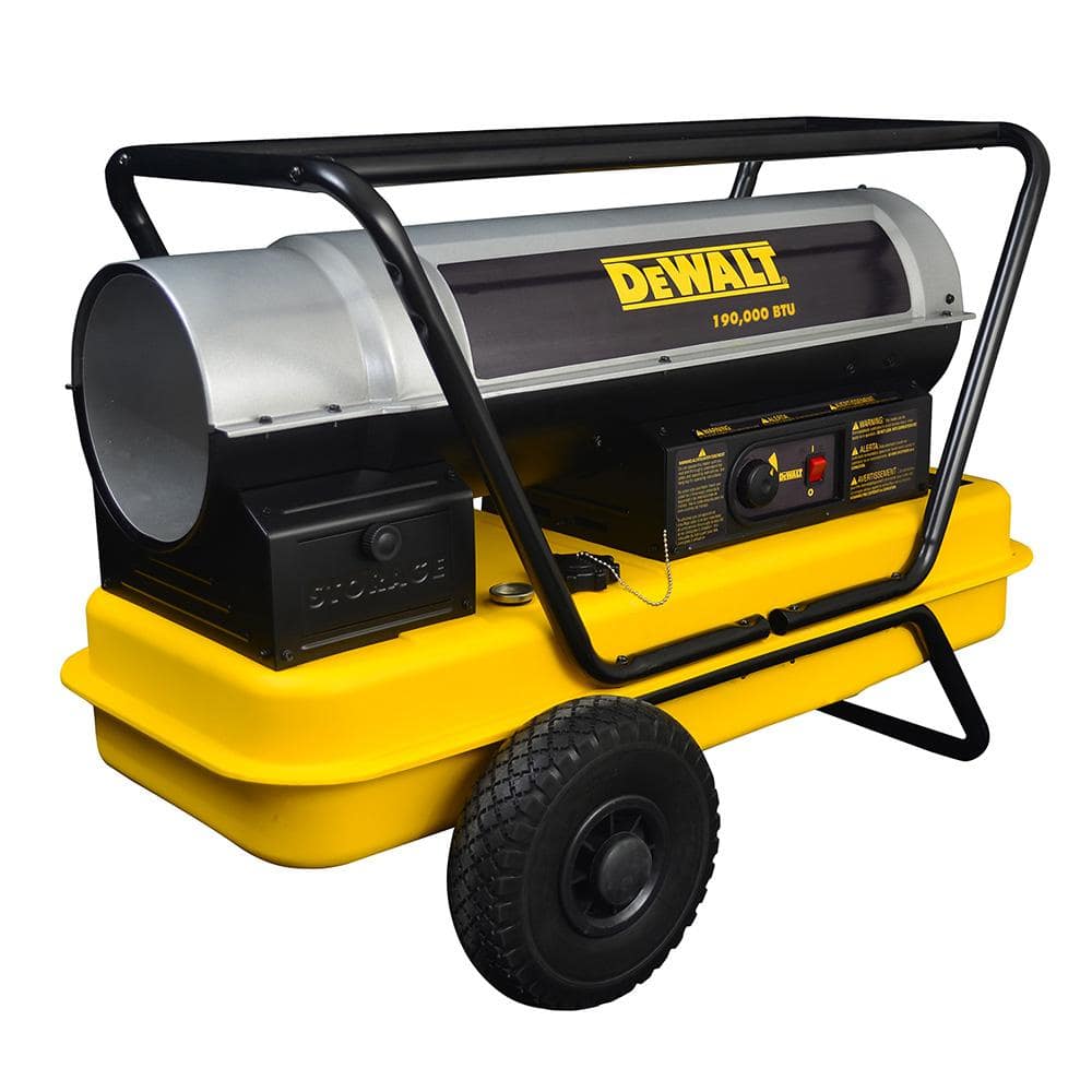 DEWALT 190,000 BTU Heavy Duty Forced Air Kerosene Outdoor Heater ...