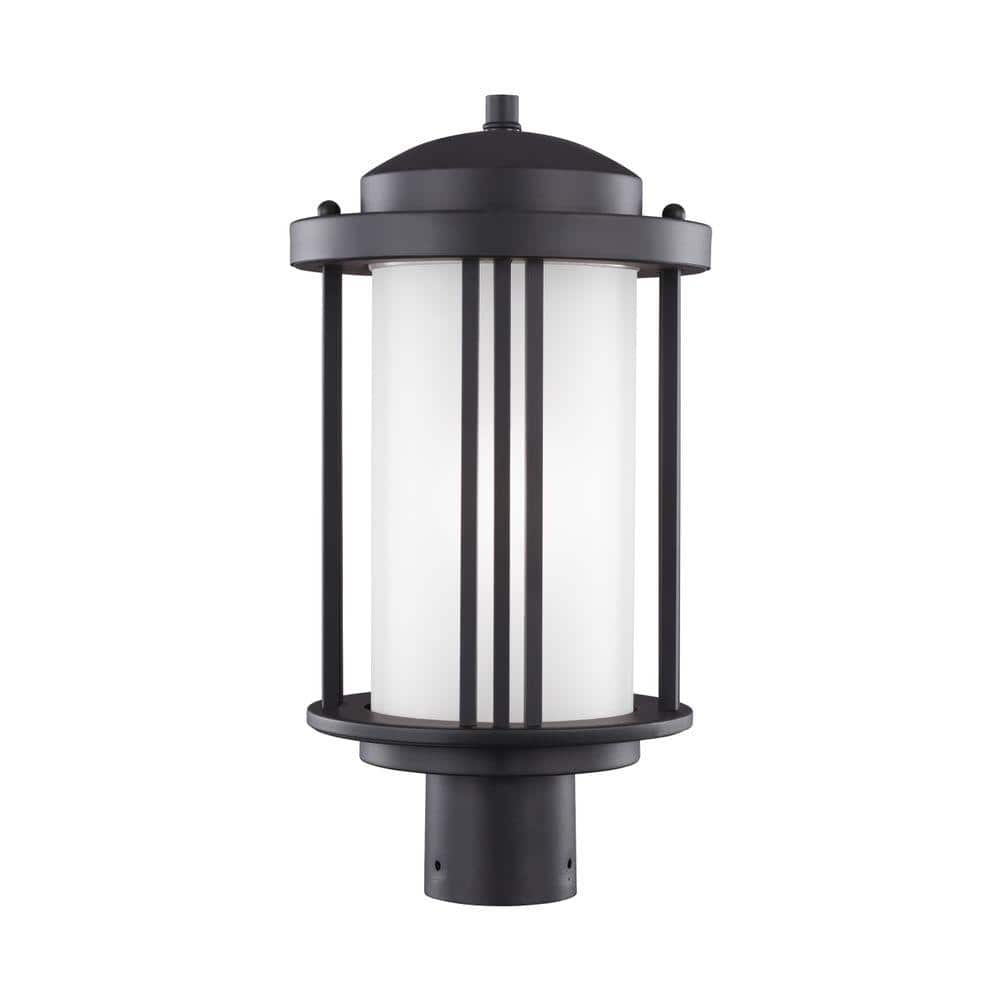 Generation Lighting Crowell 1-Light Black Post Lantern 8247901-12 - The ...