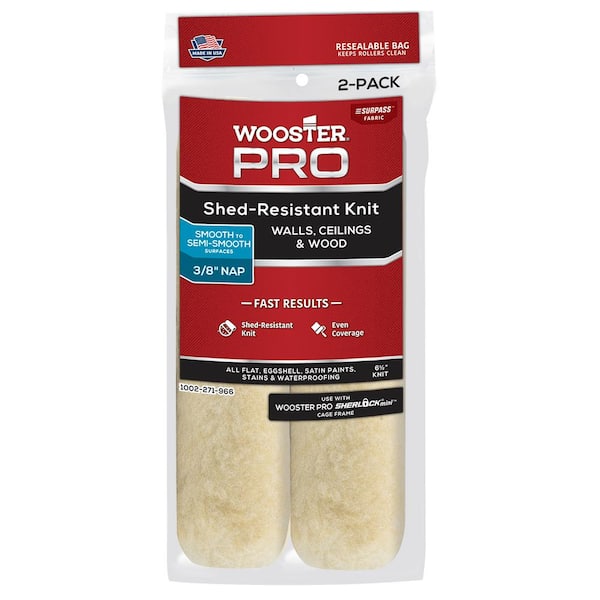 Wooster 6-1/2 in x 3/8 in. Fabric Pro Surpass Shed-Resistant Knit High ...