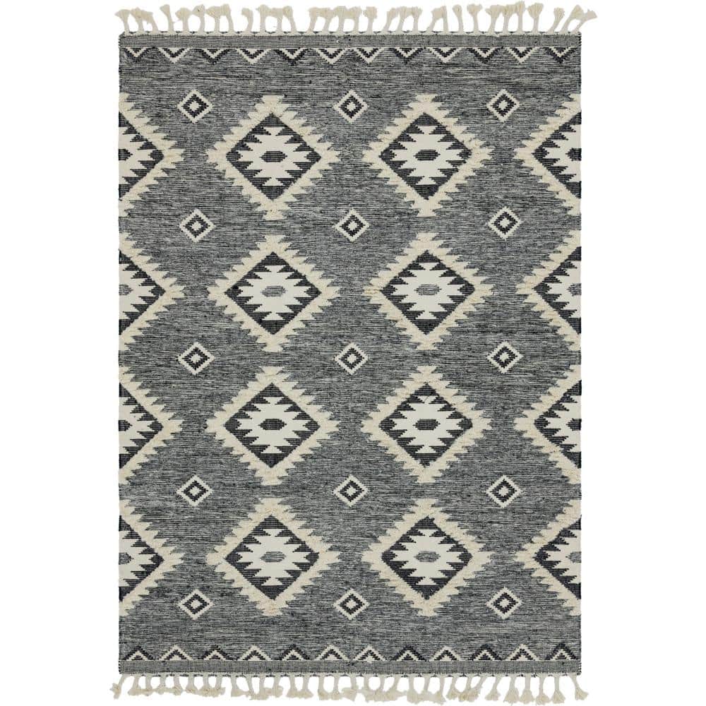 Unique Loom Mesa Charcoal 8 ft. x 11 ft. Area Rug 3146914 - The Home Depot