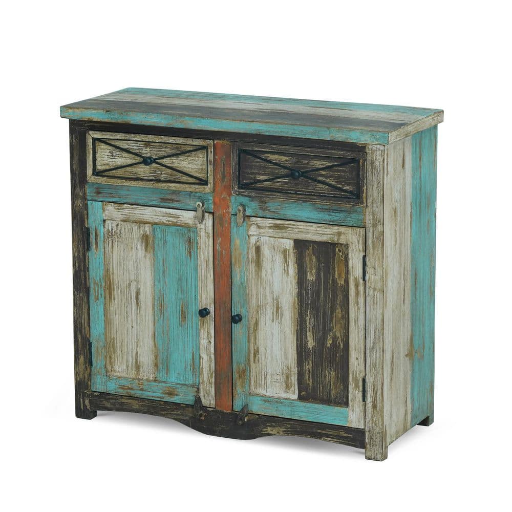 Noble House Edgell Multicolored Distressed Sideboard 109841 - The Home ...