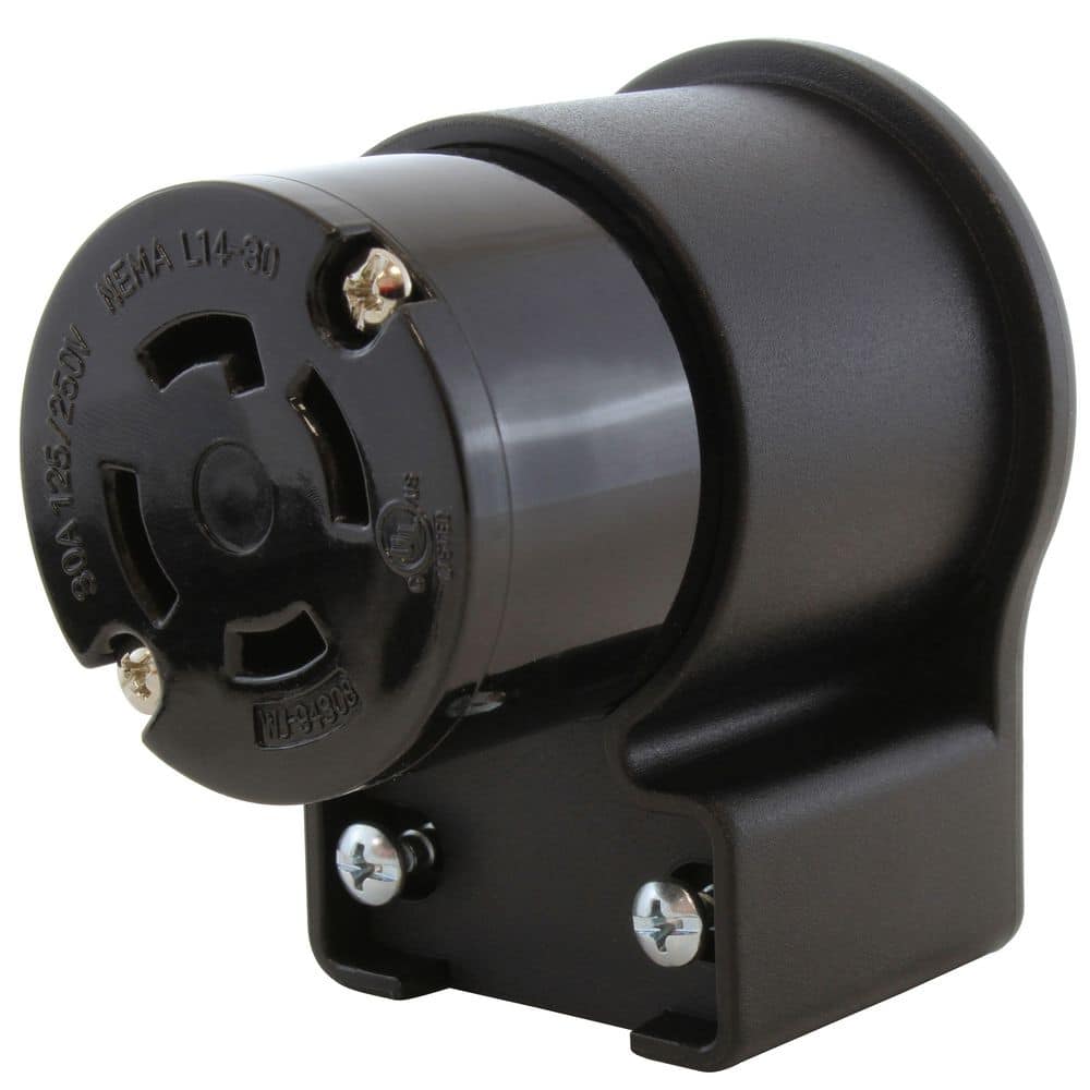 AC WORKS NEMA L14-30R 30A 125/250V 4-Prong Elbow Locking Female ...
