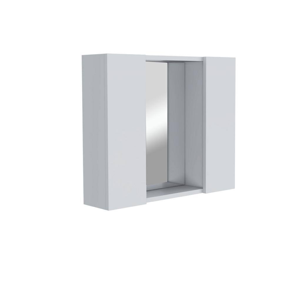 23.62 in. W x 19.52 in. H Rectangular White Recessed or Surface Mount ...