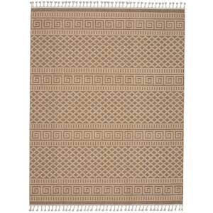 Nourison Paxton Mocha 8 ft. x 11 ft. Geometric Contemporary Area Rug ...
