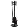 UniFlame Black Wrought Iron 4-Piece Fireplace Tool Set F-1048 - The ...
