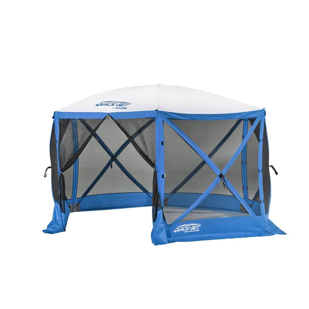 QUICK-SET Quickset Escape 6-Side Blue/White Sport Screen Shelter 14201 ...