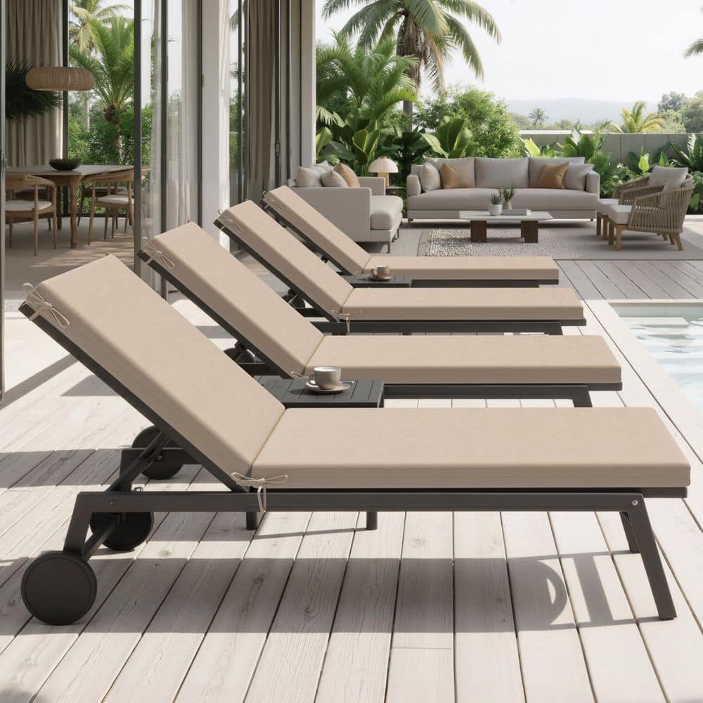 Crestlive Products 71 in. x 21 in. x 2.75 in. Patio Chaise Lounge ...