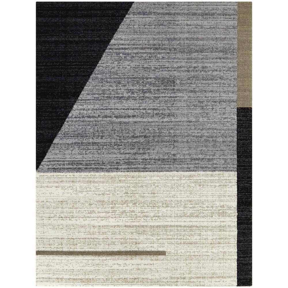 BALTA Harwood Black 5 ft. x 7 ft. Color Block Area Rug 3122533 - The ...